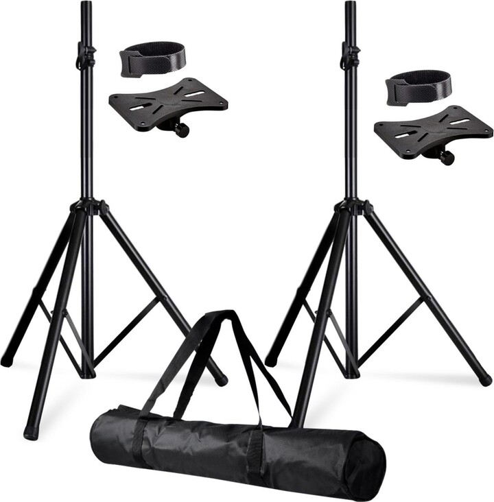 5 Core Speaker Stand Tripod Pair Tall Height Adjustable Heavy Duty Dj Light Floor Stands ...