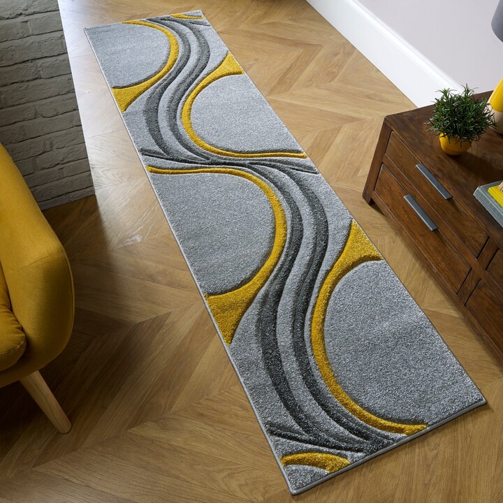 Dunelm Mirage Runner Yellow and Blue - ShopStyle