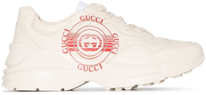 Gucci Rhyton Disk logo-print sneakers - ShopStyle