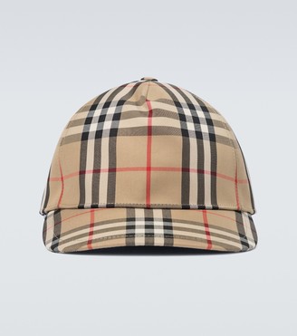 Burberry Vintage Check Logo-applique Baseball Cap - Beige - ShopStyle Hats