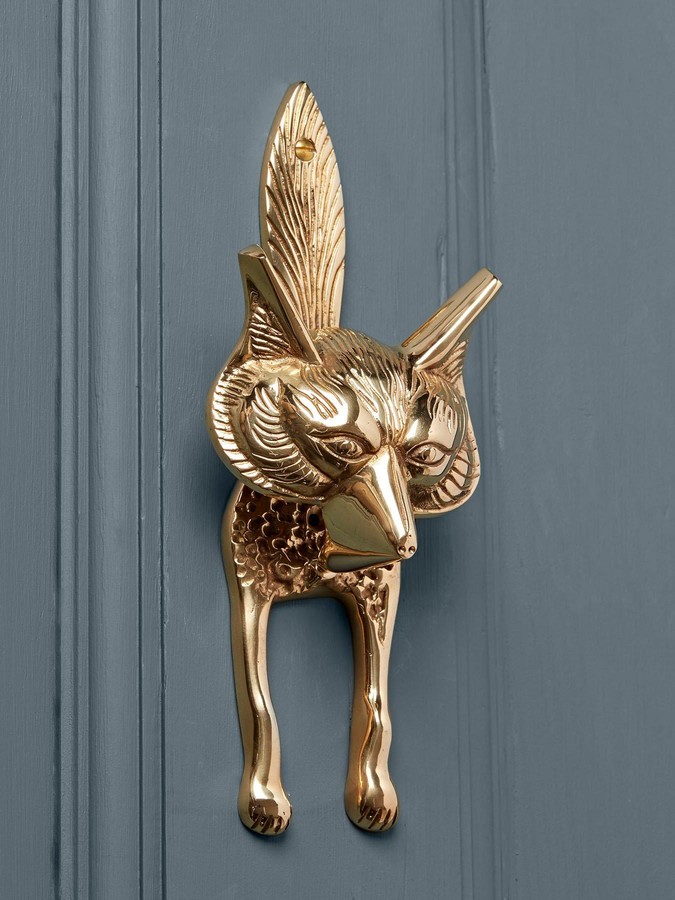 Cox & Cox Fox Door Knocker - Solid Brass - ShopStyle Home