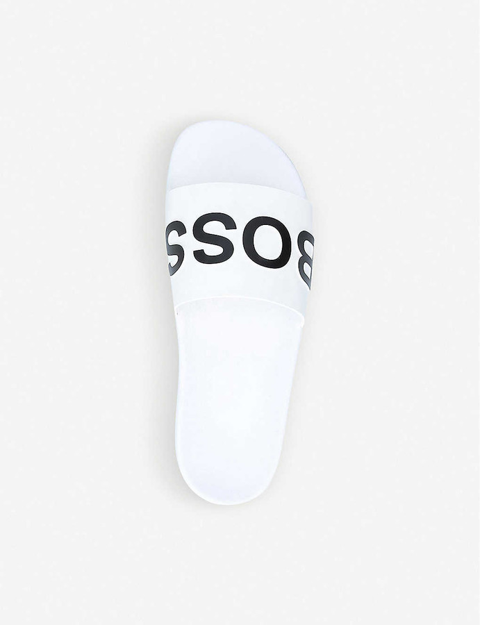 HUGO BOSS Coral logo sliders - ShopStyle Sandals