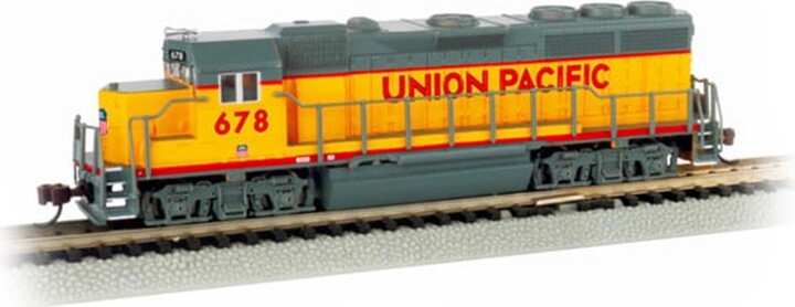 BACHMANN N Scale Union Pacific EMD GP40 No.678 Diesel Locomotive Yellow ...