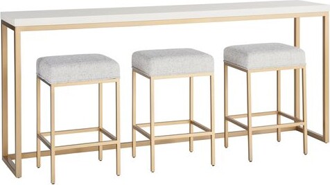 Love Joy Console Table - Alabaster - Miranda Kerr Home - Alabaster/gold ...