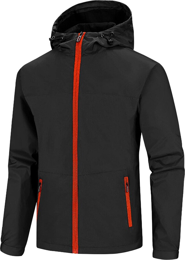 COOFANIN Bomber Jacket Men Graphic Mens Work Jacket Winter Lightweight Golf Jackets for Men Full ...