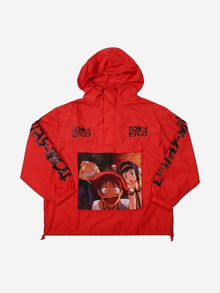 Cowboy Bebop Disheveled Characters Long Sleeve Red Hooded Anorak-XL ...