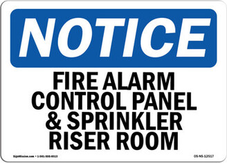 SignMission Fire Alarm Control Panel and Sprinkler Riser Room Sign ...