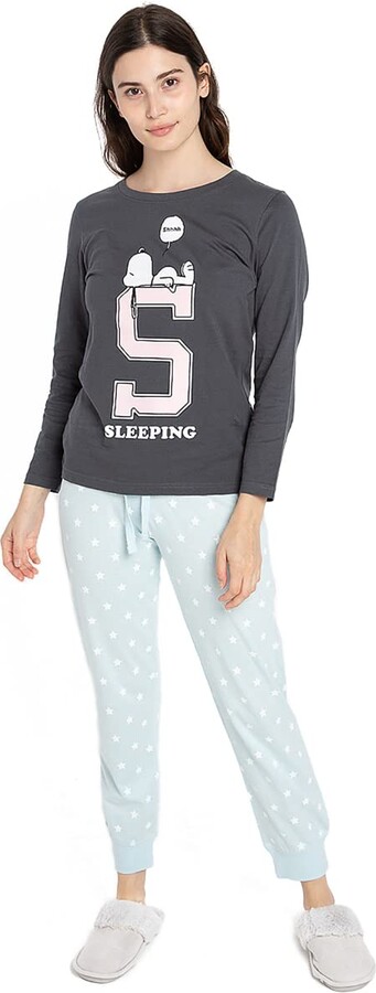 Cotton Soul Peanuts - Snoopy Shhh Sleeping - Ladies Pyjamas Long Sleep ...
