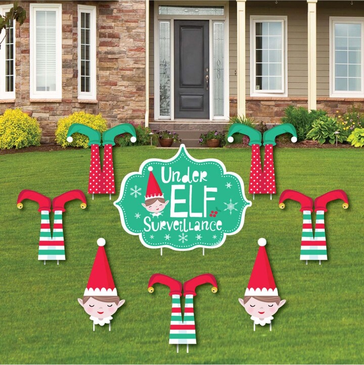 Big Dot Of Happiness Elf Squad - Lawn Decor - Kids Elf Christmas ...