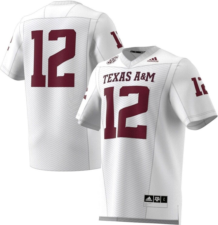 adidas Men's White Texas A&M Aggies Premier Strategy Jersey - ShopStyle ...