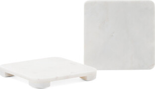TJMAXX Set Of 2 Square Marble Trivets With Feet - ShopStyle Salt ...