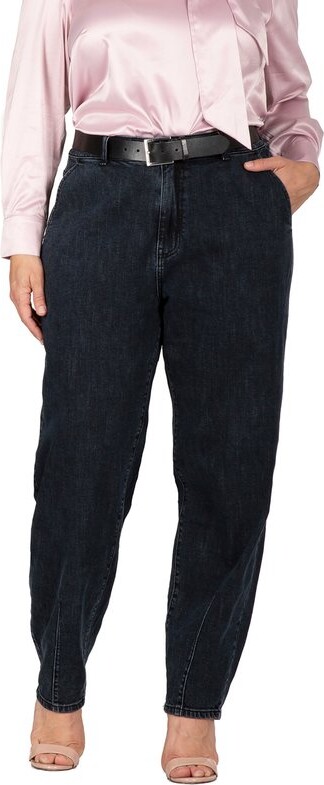 Standards & Practices Women's Plus Size High Waist Curved Denim Trouser ...