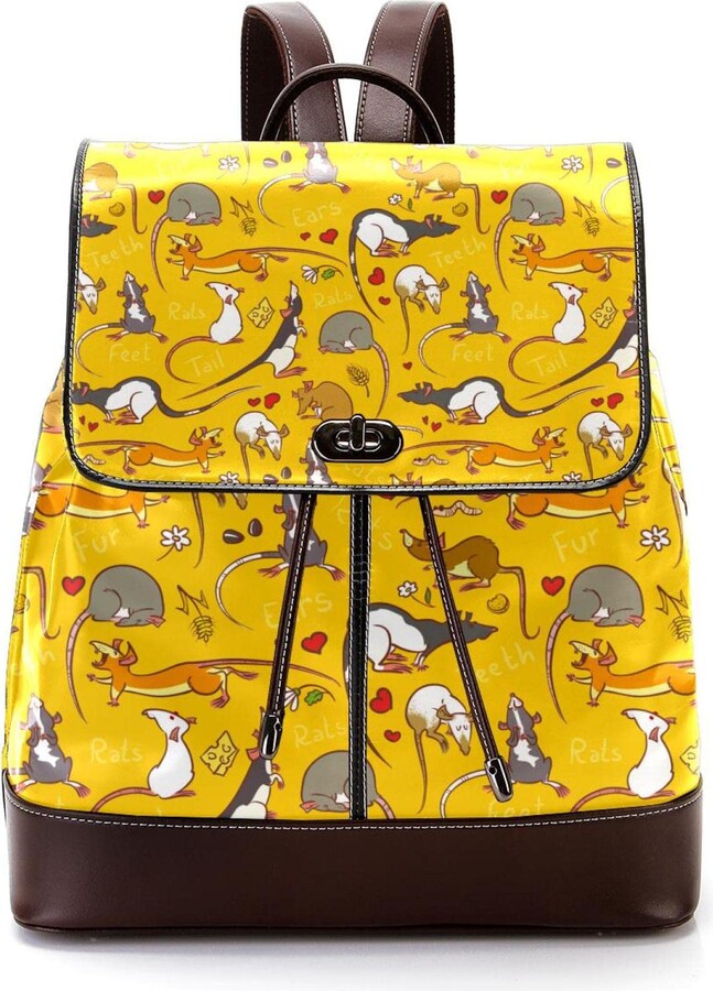 Y-DSIWX Cute Rat Animal Yellow Women Laptop Backpack - ShopStyle