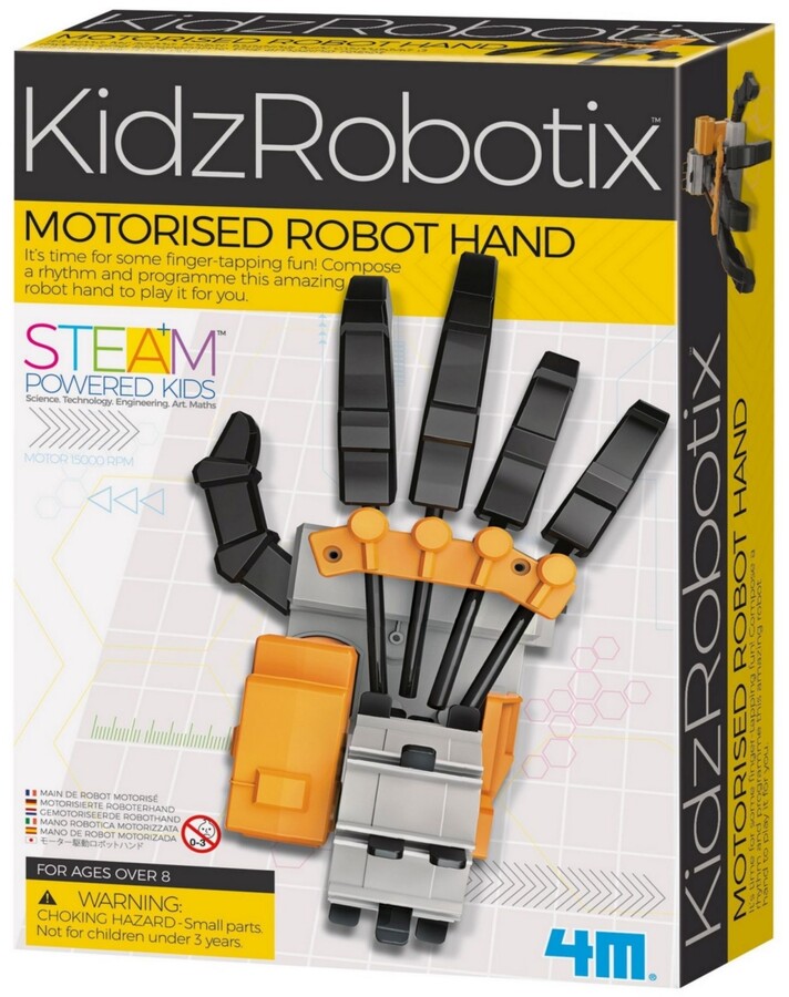Style Me Up! 4M Kidzrobotix Motorized Robot Hand Science Kit - Steam ...