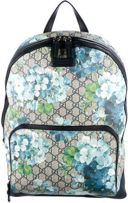 Gucci GG Supreme Monogram Blooms Medium Day Backpack - ShopStyle