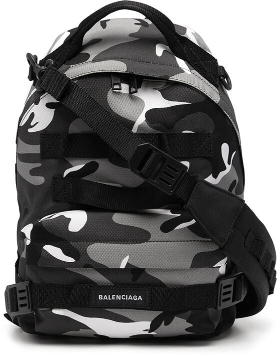 Balenciaga Logo Camo Small Backpack - ShopStyle