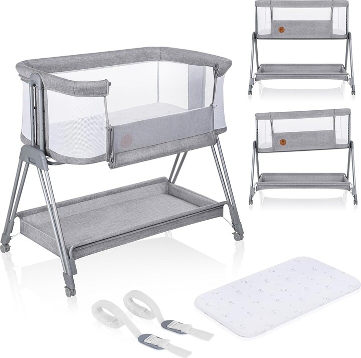 lionelo Luna 2in1 Bedside Crib for babies from Birth to 9kg with ...