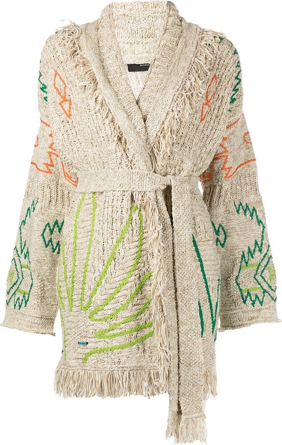 Alanui Fringed-Knit Cardigan - ShopStyle