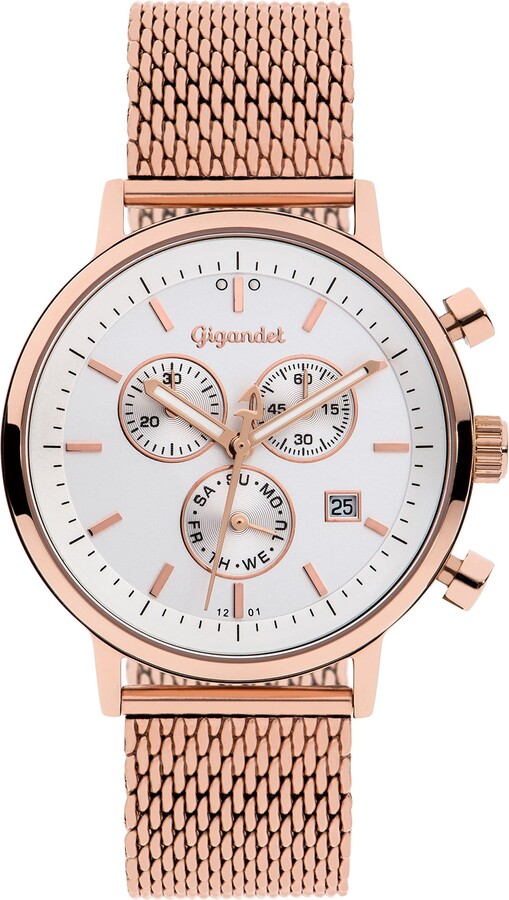Gigandet Classico Men's Analogue Chronograph Quartz Watch Rose Gold ...