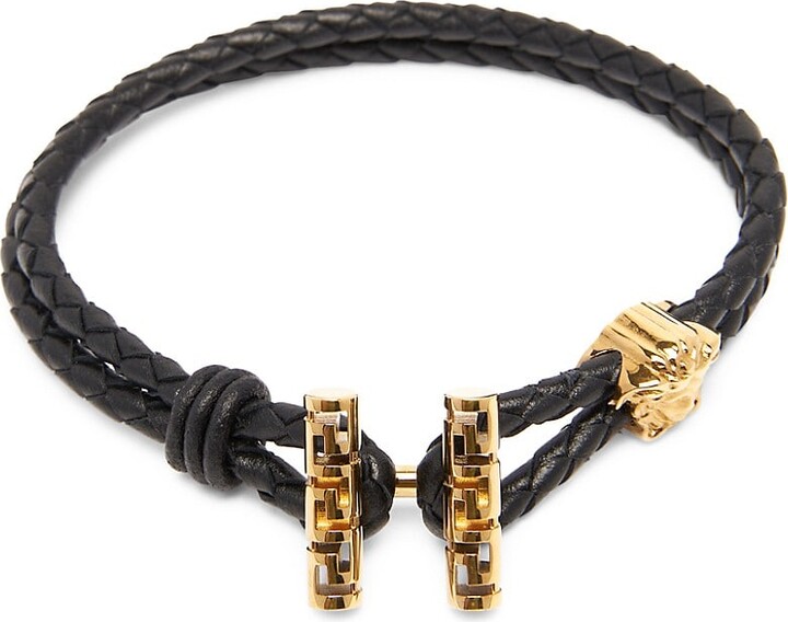 Versace Medusa Leather Bracelet - ShopStyle Jewelry