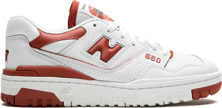 New Balance 550 Logo-Embossed Leather Sneakers - ShopStyle