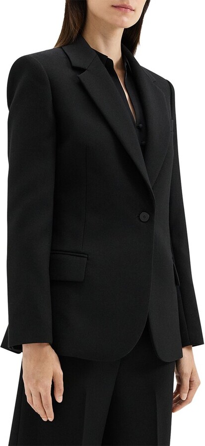 Theory Wool-Blend Fitted Blazer - ShopStyle