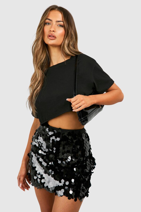 Boohoo Disc Sequin Mini Skirt Shopstyle