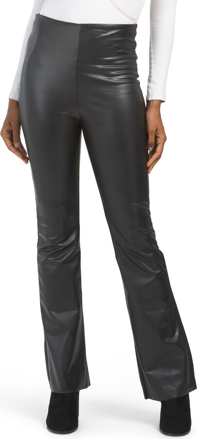 Bagatelle Collection Faux Leather Flare Leggings - ShopStyle