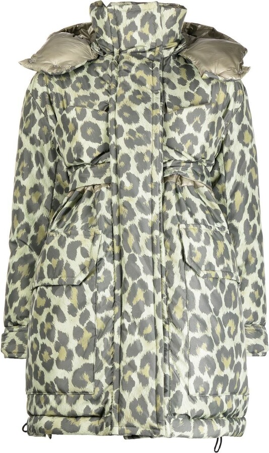 Sacai Leopard-Print Hooded Puffer Jacket - ShopStyle
