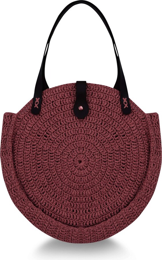 Peraluna Brown Kai Bag Hand Knitted Women's Shoulder Bag / Pale Brick ...