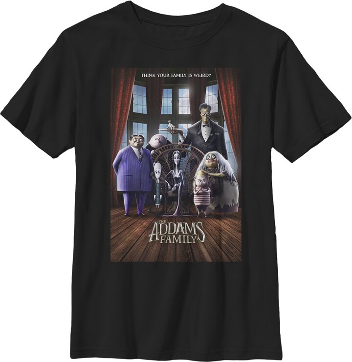 The Addams Family Boy's Addams Family Theatrical Poster T-Shirt - Black - Medium - ShopStyle