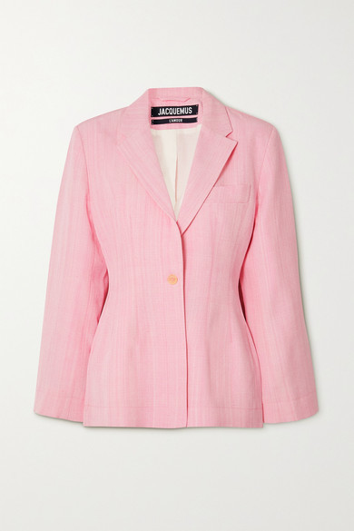 Jacquemus Novio Woven Blazer - Pastel pink - ShopStyle