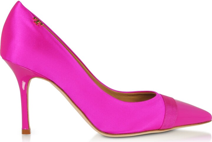 Tory Burch Imperial Pink Penelope 85mm Cap-toe Pumps - ShopStyle
