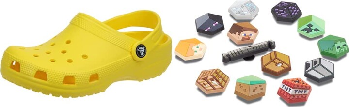 Crocs Unisex Classic Clog + Minecraft 13pc Jibbitz - ShopStyle