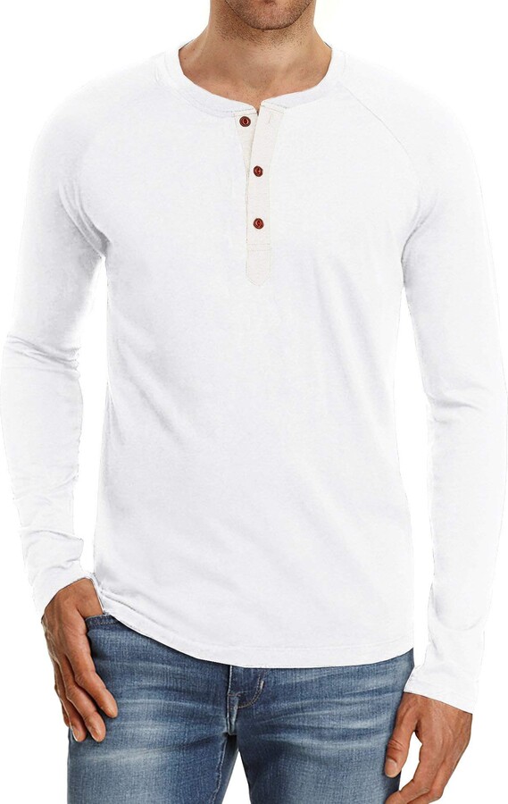 LBL Leading the Better Life LBL Men's Henley Shirts Short Sleeve Casual ...