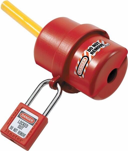 Master Lock Electrical Plug Lockout Circular 240/120 Volt Plug Red 487 ...