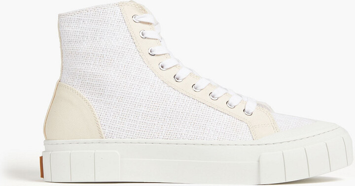 Good News Juice two-tone canvas platform high-top sneakers - ShopStyle ...