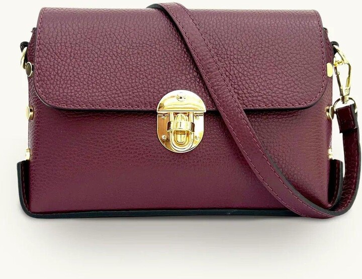 Apatchy London The Bloxsome Plum Leather Crossbody Bag - ShopStyle