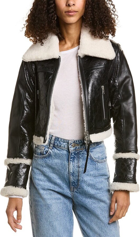 AllSaints Calvert Flying Leather Jacket - ShopStyle