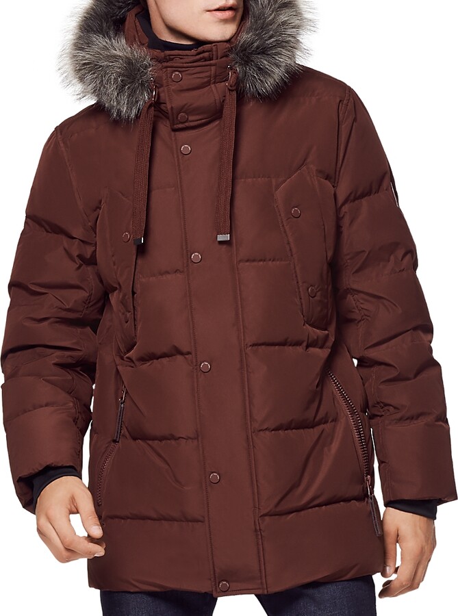 Male Andrew Marc Gattaca Parka With Detachable Hood - ShopStyle Jackets