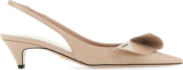 Prada Pointed Toe Slingback Pumps - ShopStyle