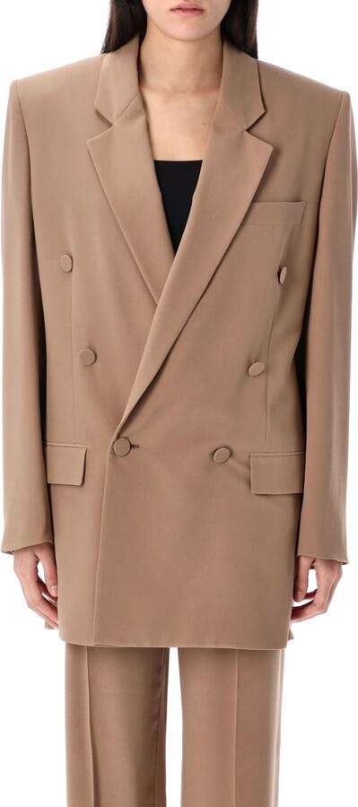 Saint Laurent Silk Crepe Jacket - ShopStyle Blazers