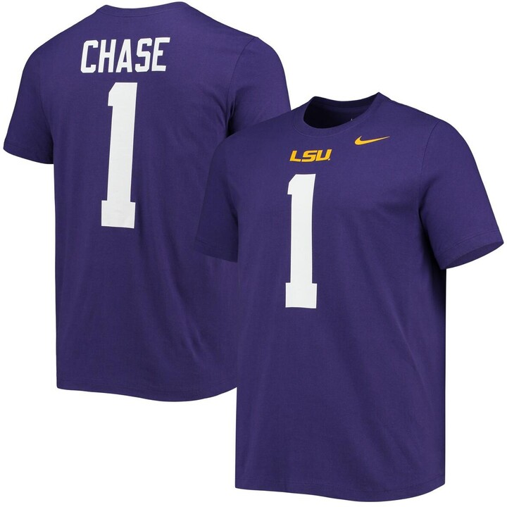Nike Men's Ja'Marr Chase Purple Lsu Tigers Alumni Name and Number Team ...