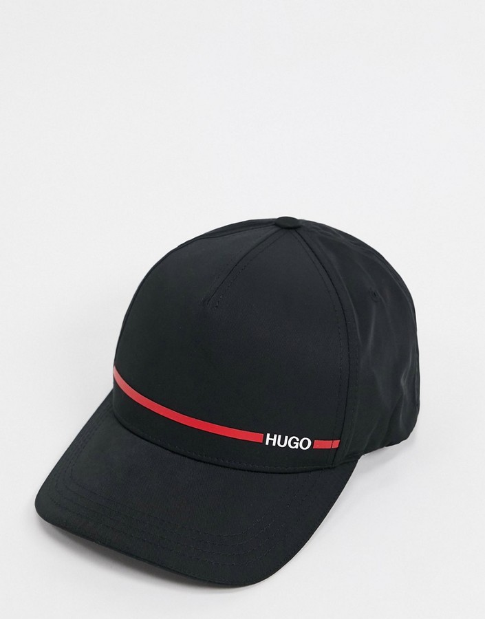 HUGO BOSS logo baseball cap in black - ShopStyle Hats