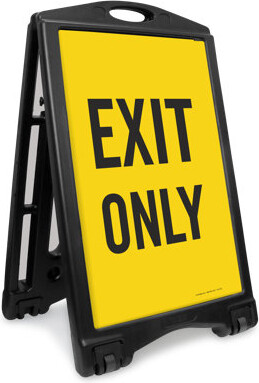 SmartSign Exit Only Portable Sidewalk Sign - ShopStyle Laptop Carts ...