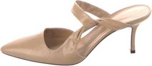 The Row Leather Mules - ShopStyle