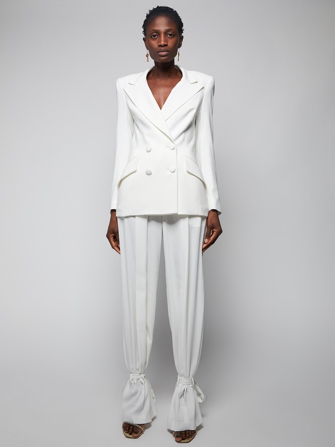 Mônot White Backless Evening Blazer - ShopStyle