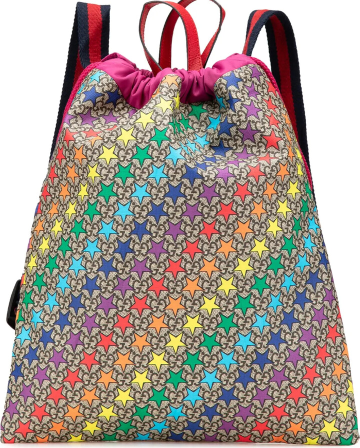 Gucci Pre-Owned 2016-2024 GG Supreme Web Star Print Children's backpack ...
