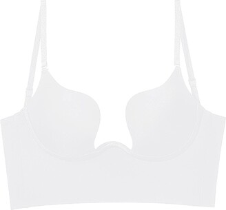 JUZILO Womens Solid Low Back Bras Underwired U Shape Backless Bras ...