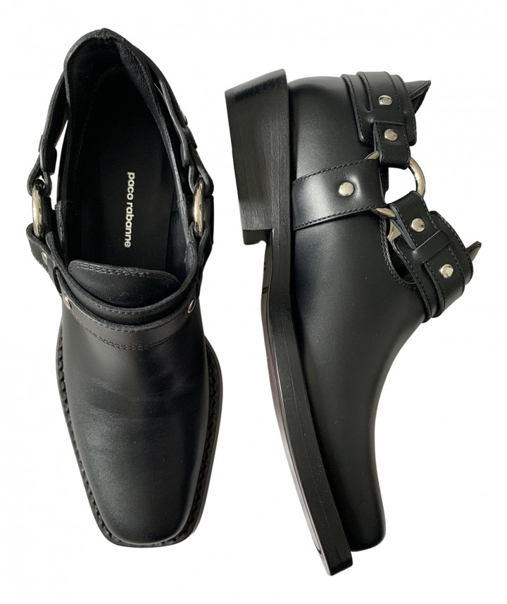 Paco Rabanne Black Leather Ankle boots - ShopStyle